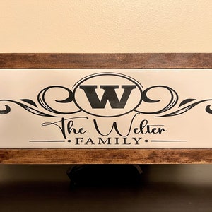 Ceramic Tile Personalized Sign Monogram Sign Family Name Initial Tile ...