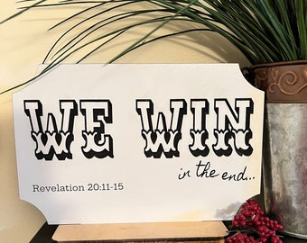 Round Bible Verse Sign - Etsy