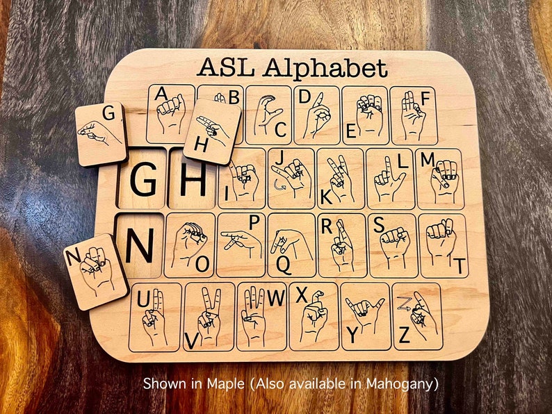 ASL Alphabet Puzzle: Sign Language Learning Tool - Etsy