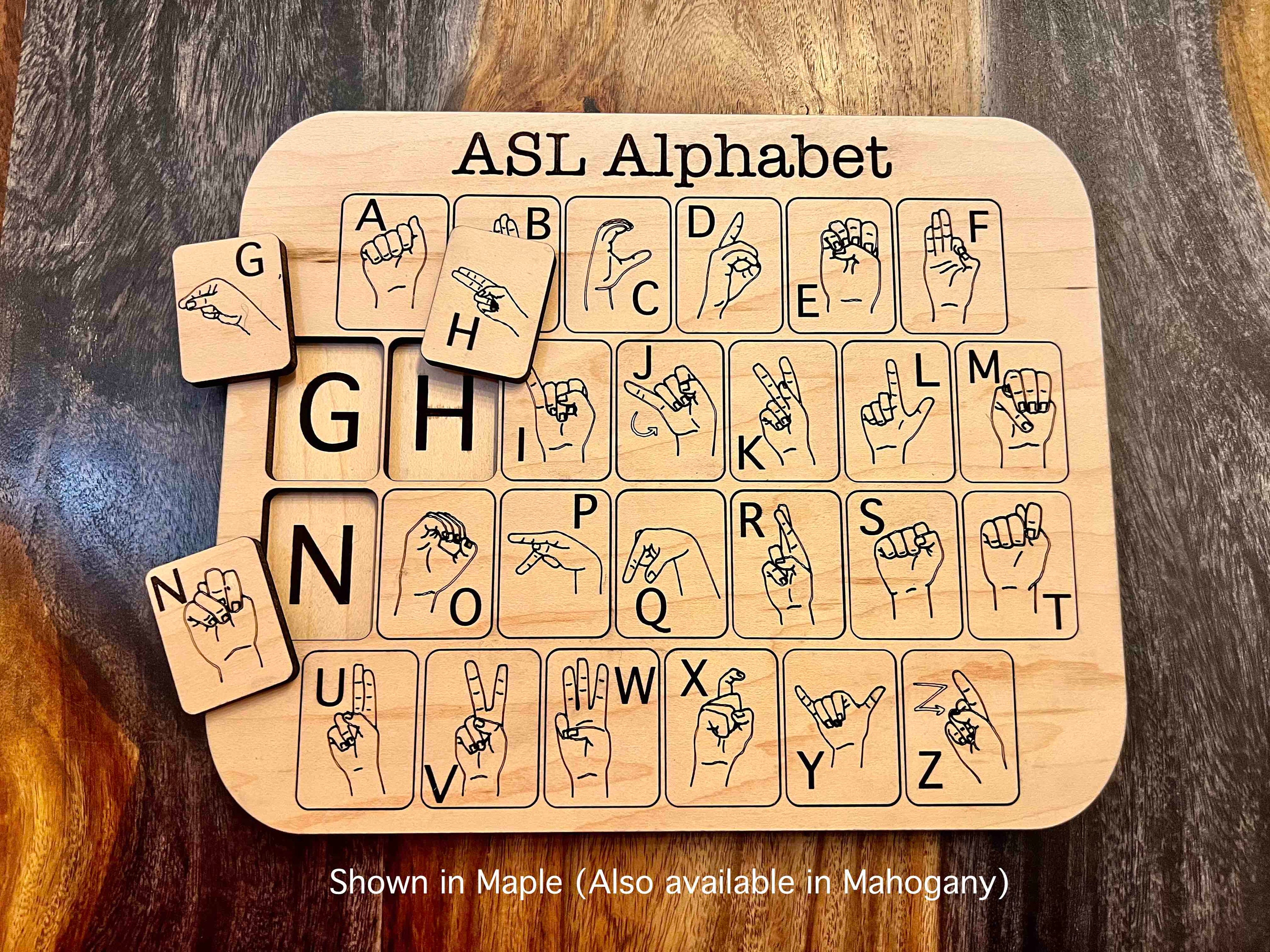 ASL Alphabet Puzzle: Sign Language Learning Tool - Etsy