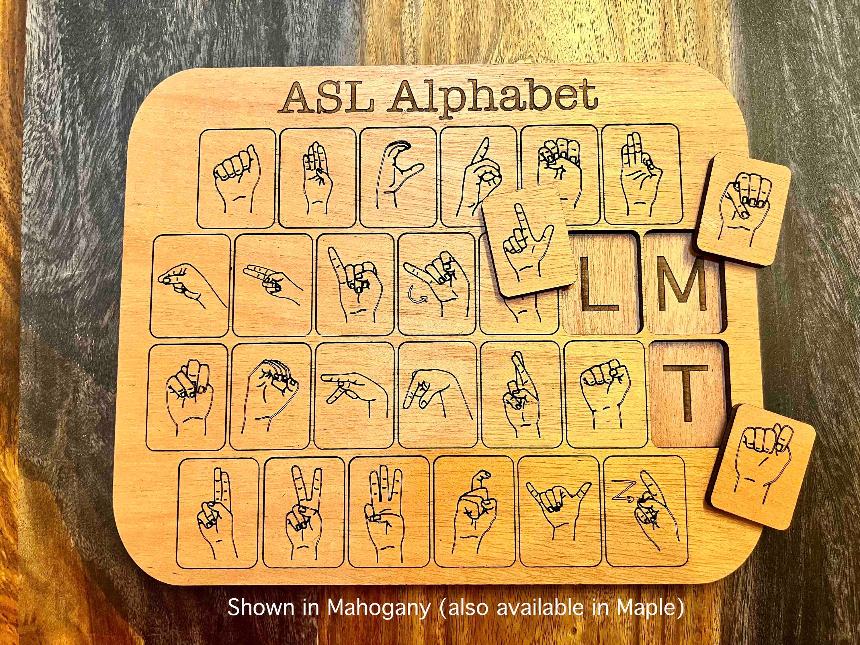 ASL Alphabet Puzzle: Sign Language Learning Tool - Etsy