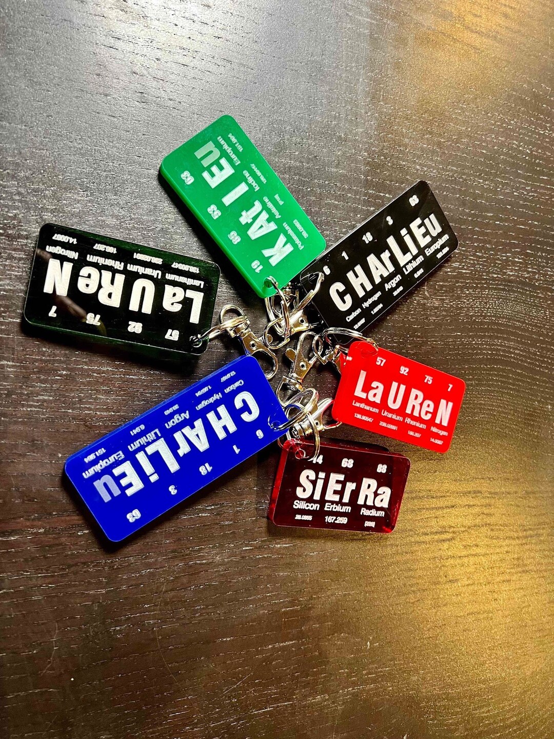 Personalized Periodic Table Name Keychain Acrylic Name Key Chain ...