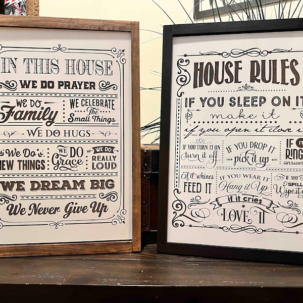 Home Rules - Etsy