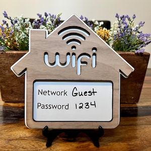 Dry Erase Wifi Password Sign: Guest Room Decor - Etsy