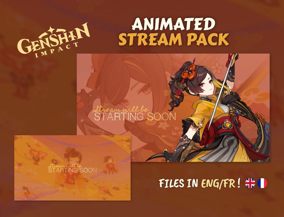 Stream Overlay for Twitch | Genshin Impact | Chiori Fontaine Inazuma ...