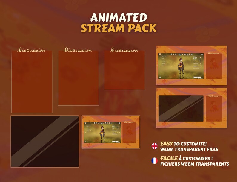 Stream Overlay for Twitch | Genshin Impact | Chiori Fontaine Inazuma ...