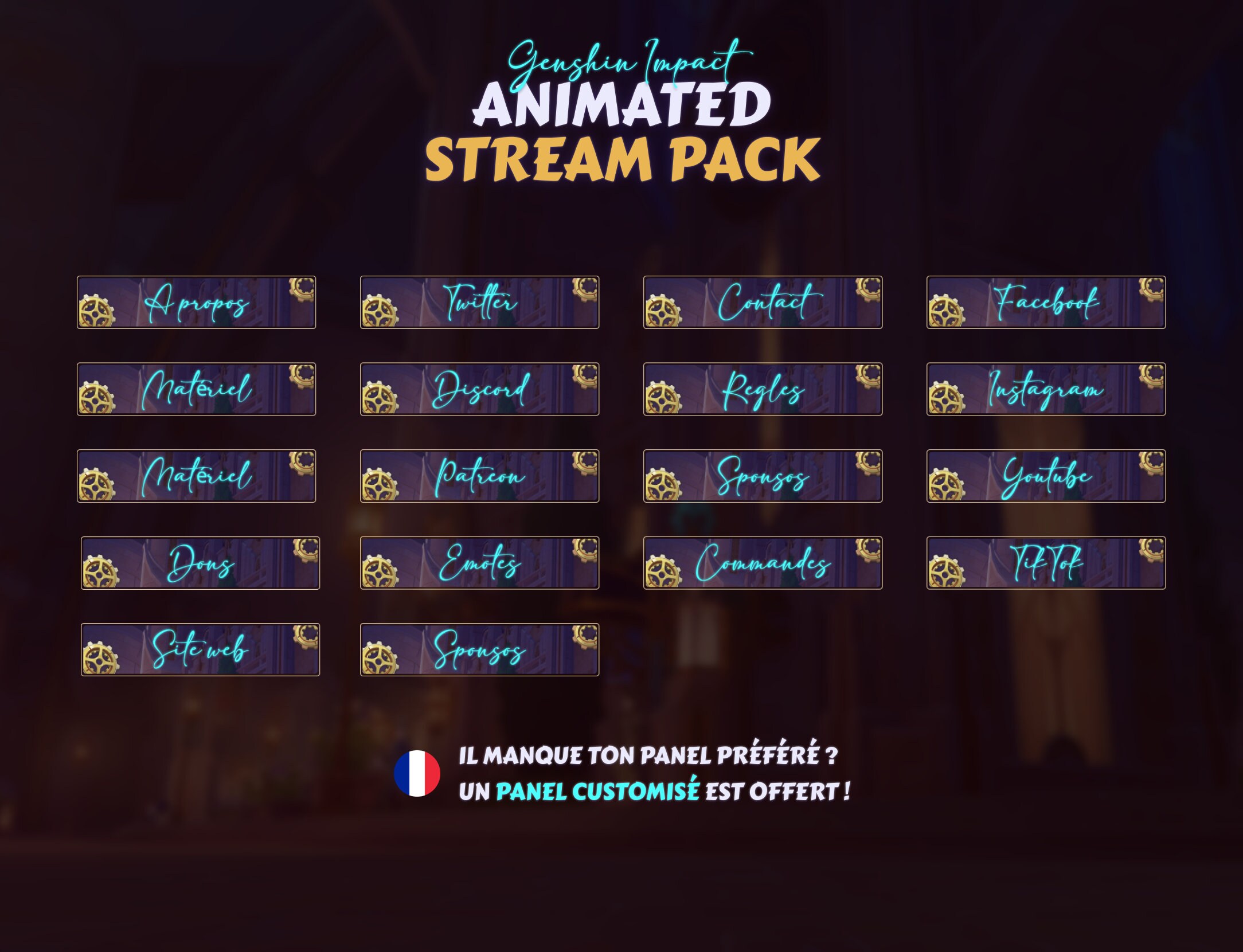 Stream Overlay Pack for Twitch | Genshin Impact | Furina Foçalor ...