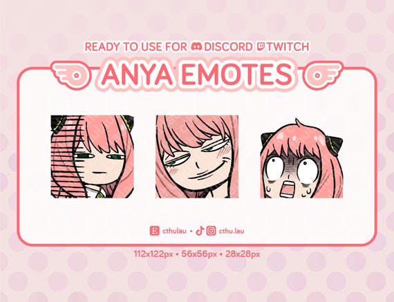 Emote Anya Spy X Family for Twitch and Discord : Meh Smirk - Etsy