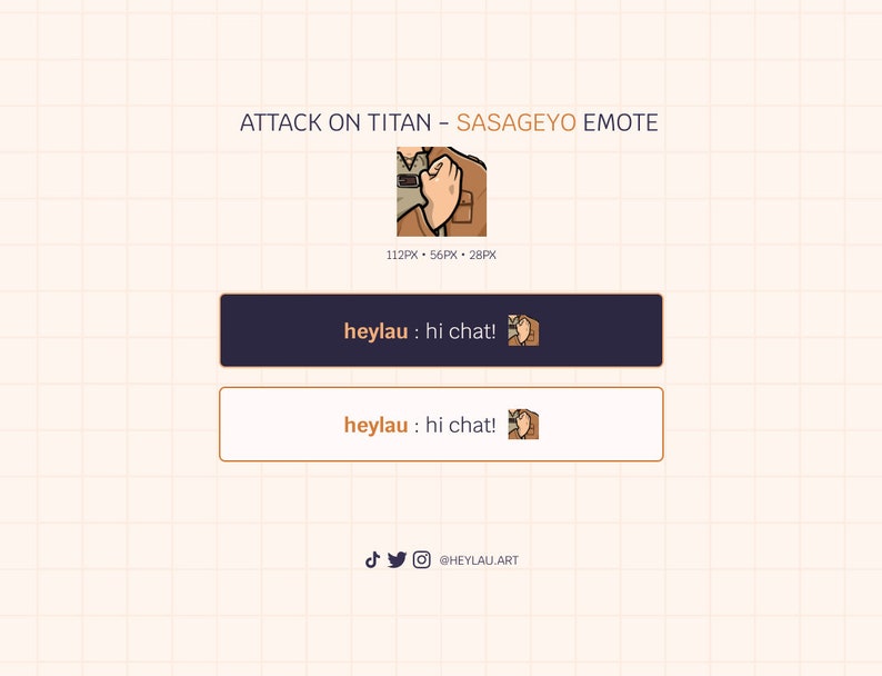 Emote Sasageyo Attack on Titan Shingeki No Kyojin SNK for Twitch and ...