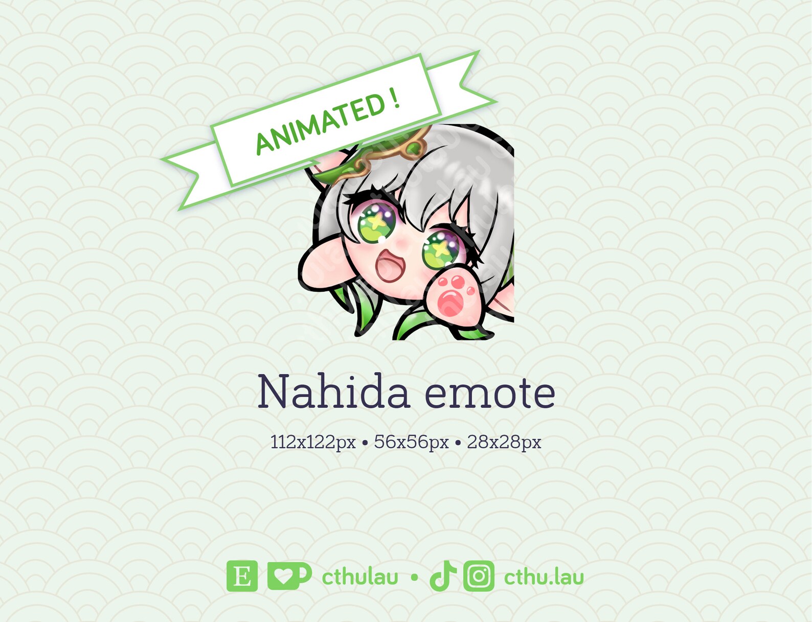 Emote Nahida Animated Genshin Impact for Twitch and Discord - Etsy