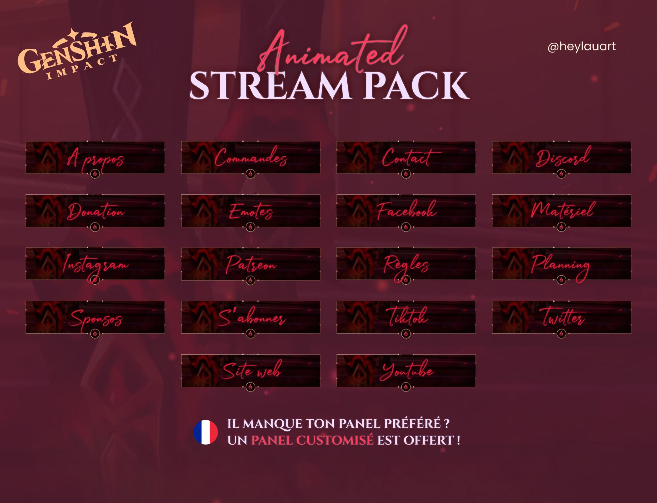 Stream Overlay for Twitch | Genshin Impact Arlecchino Fountain Fatui ...