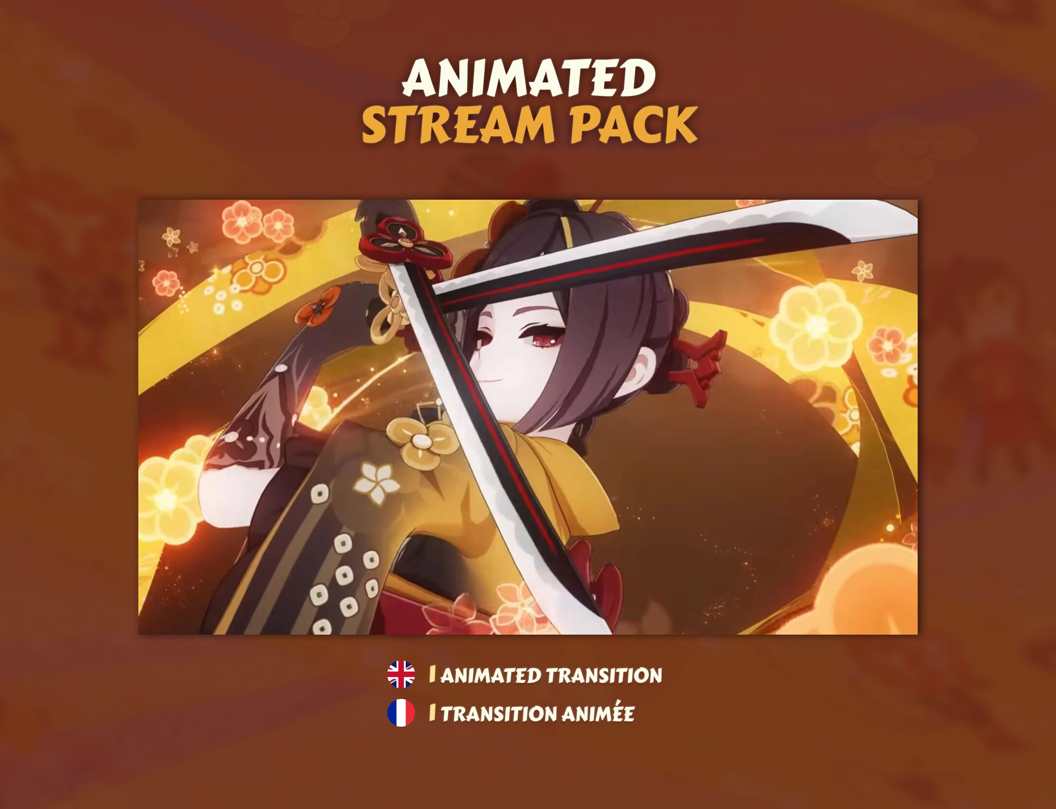 Stream Overlay for Twitch | Genshin Impact | Chiori Fontaine Inazuma ...