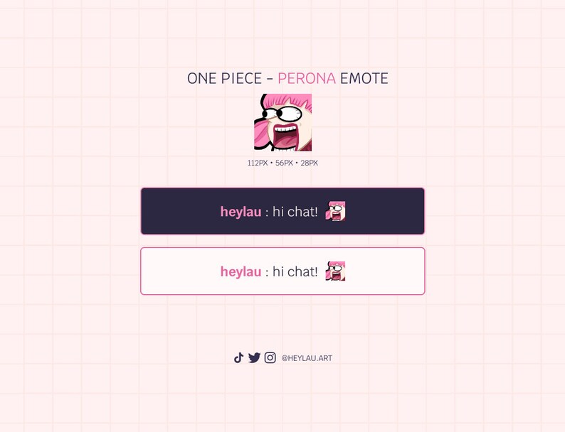 Perona One Piece Emote - Shock, Shock, for Twitch and Discord - Etsy