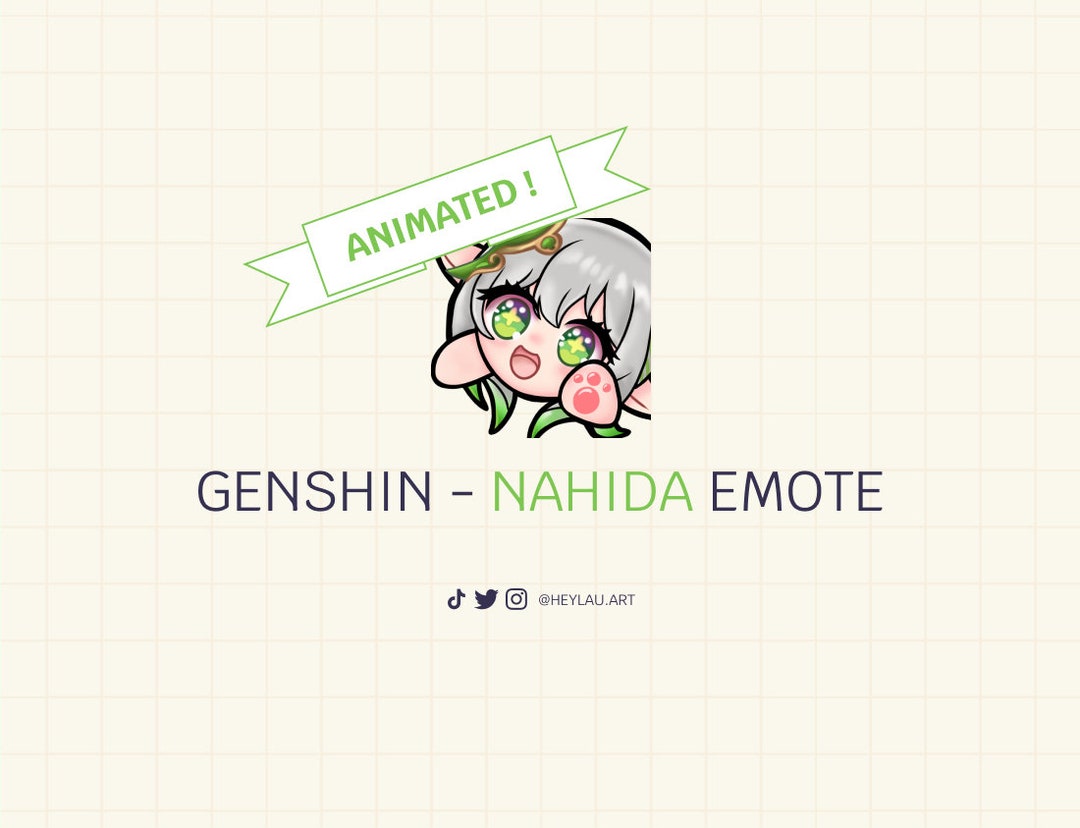 Emote Nahida Animated Genshin Impact for Twitch and Discord tap, Taptap ...