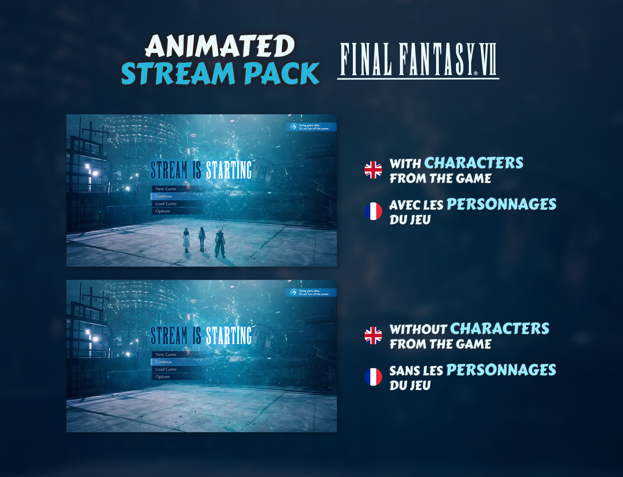 Stream Overlay Pack for Twitch | Final Fantasy 7 Remake Rebirth | FF7 ...