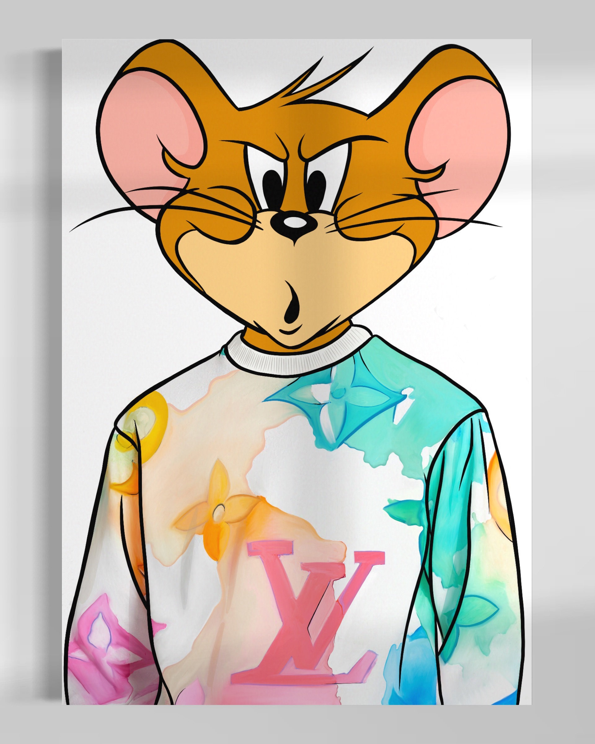 Tom & Jerry Mouse Louis Fashion Designer Drip Home Decor Wall Art ...