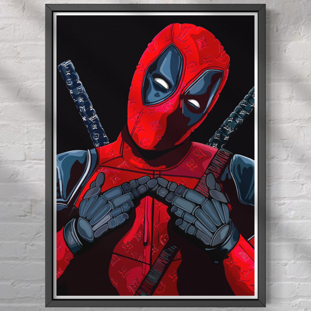 LV Deadpool Art Print, Louis Suit, Marvel Comics Superhero Wall Decor ...