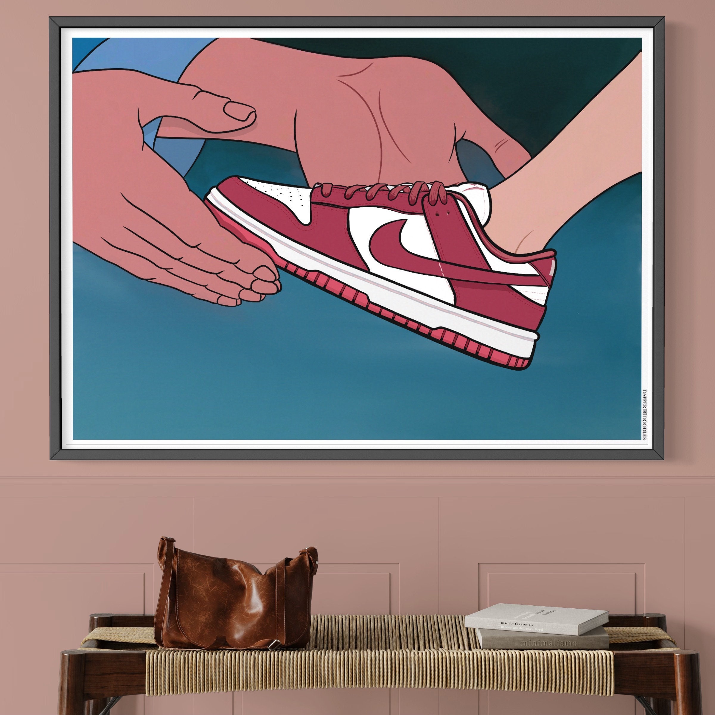 Cinderella Princess Wall Art With Nike Dunk Trainers, Fairy Tale Magic ...