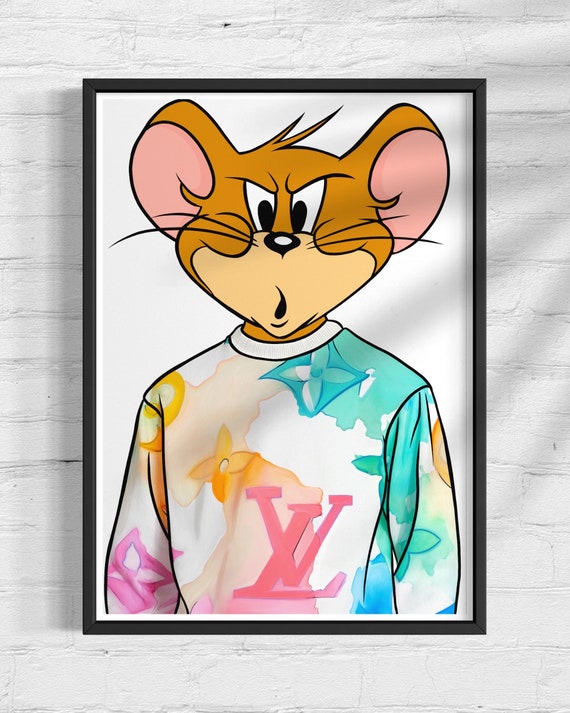 Tom & Jerry Mouse Louis Fashion Designer Drip Home Decor Wall - Etsy