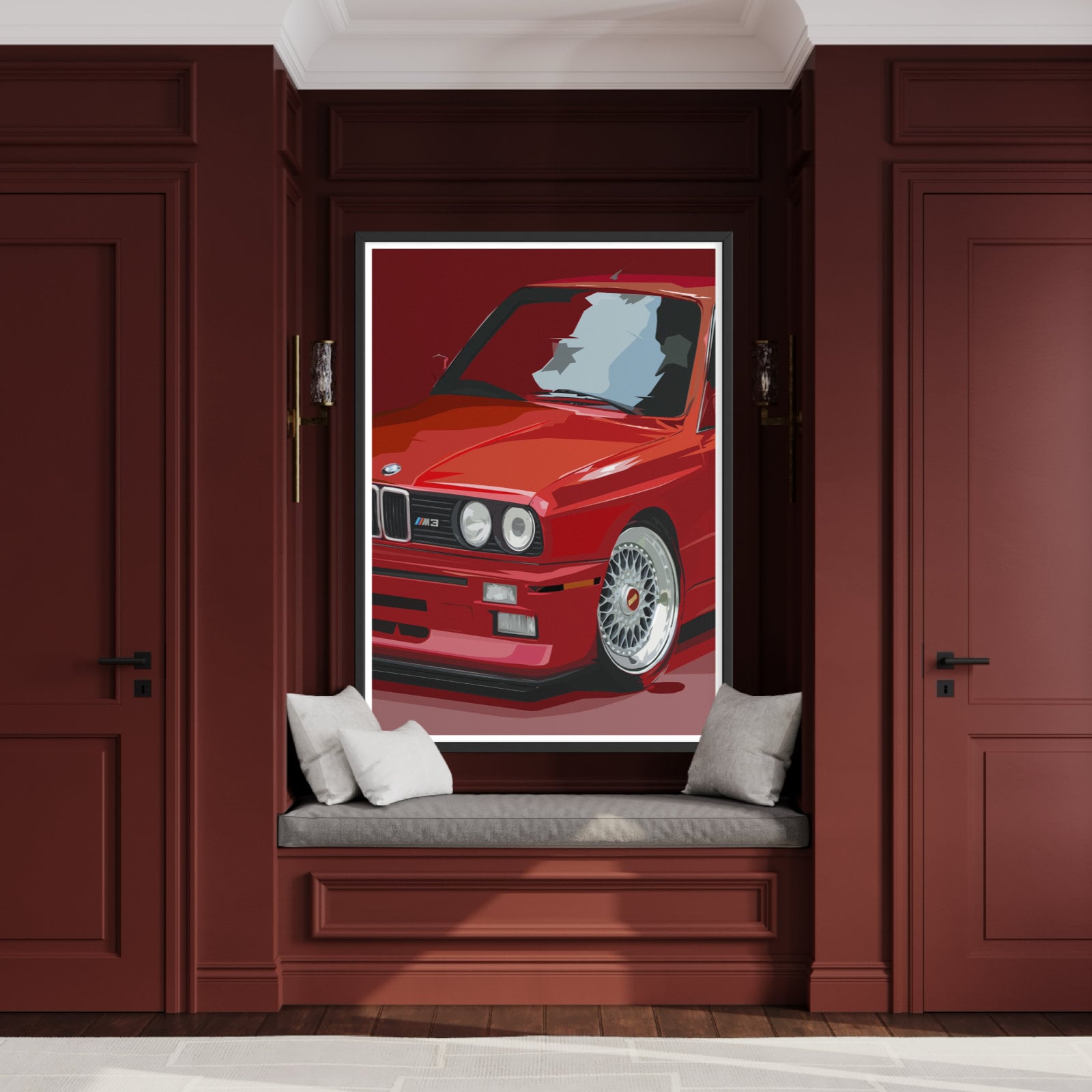 BMW E30 M3 Wall Art Print, Vintage Car Art, Home Decor, Car Enthusiast ...