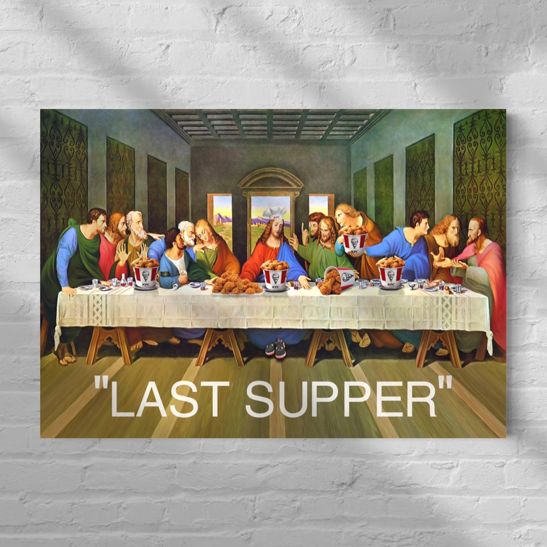 Last Supper off White Virgil Style Foodie Wall Art Canvas - Etsy