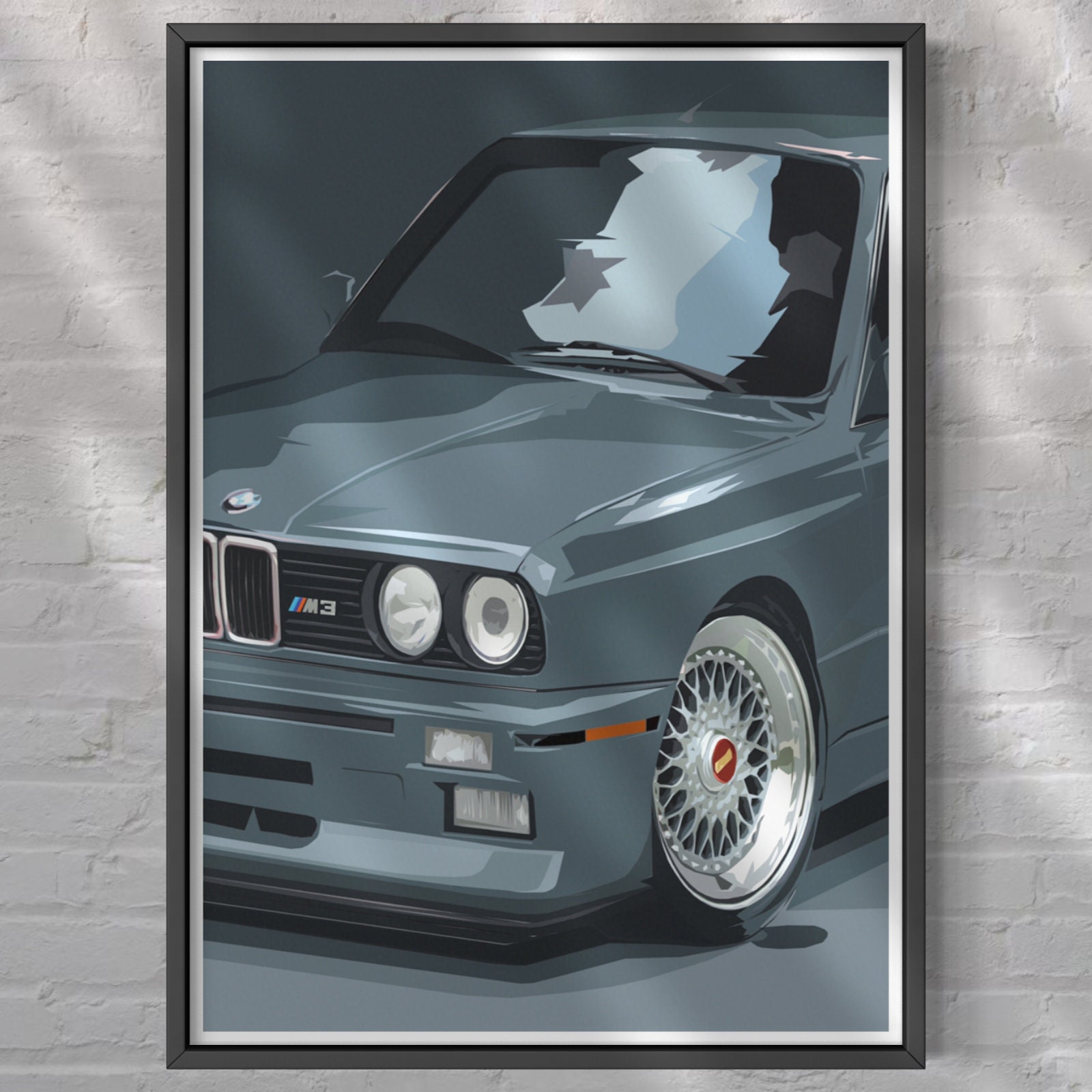 BMW E30 M3 Wall Art Print Vintage Car Art Home Decor Car - Etsy UK