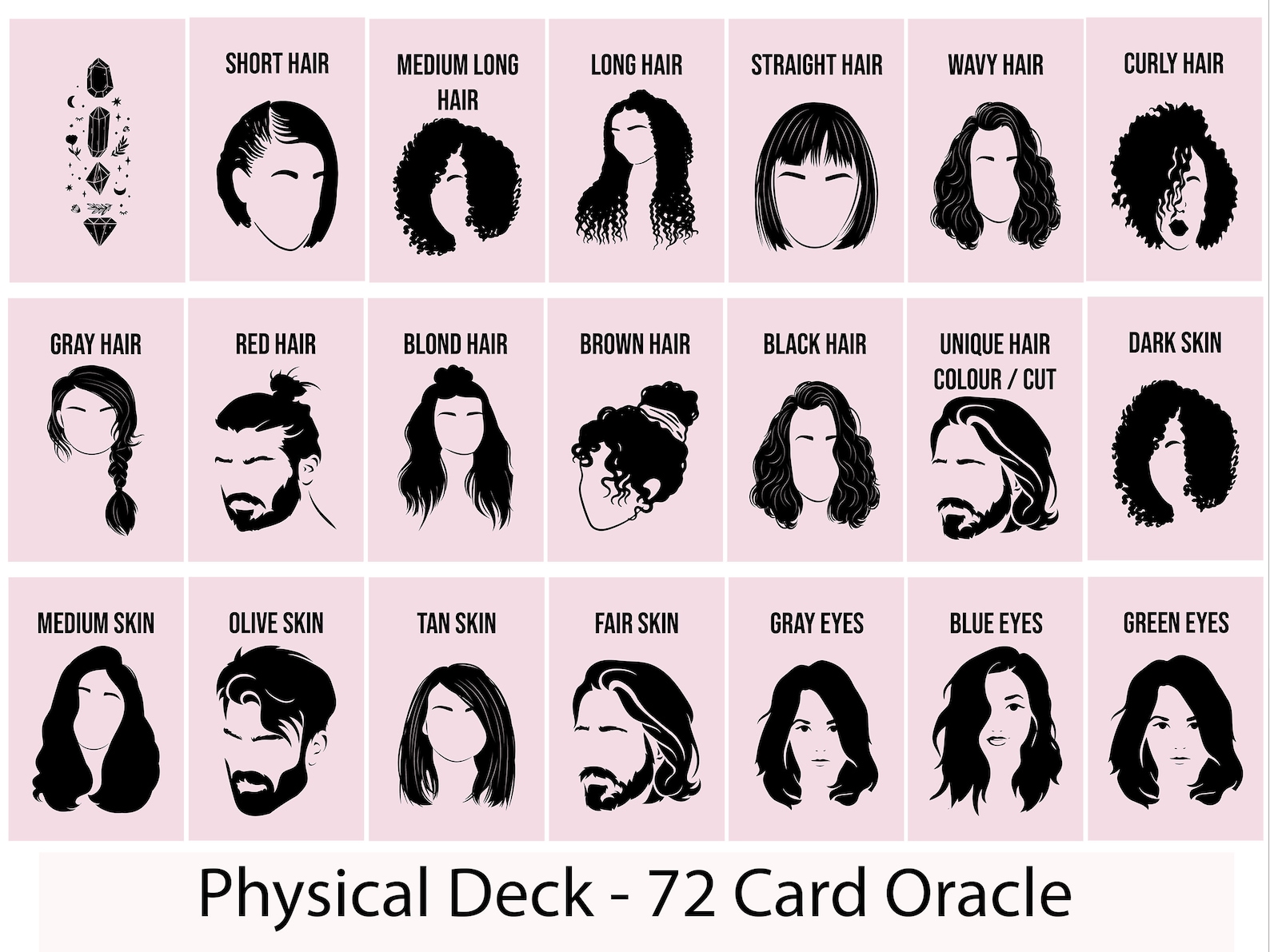 Physical Traits Oracle Deck Physical Characteristic Tarot Physical Deck ...