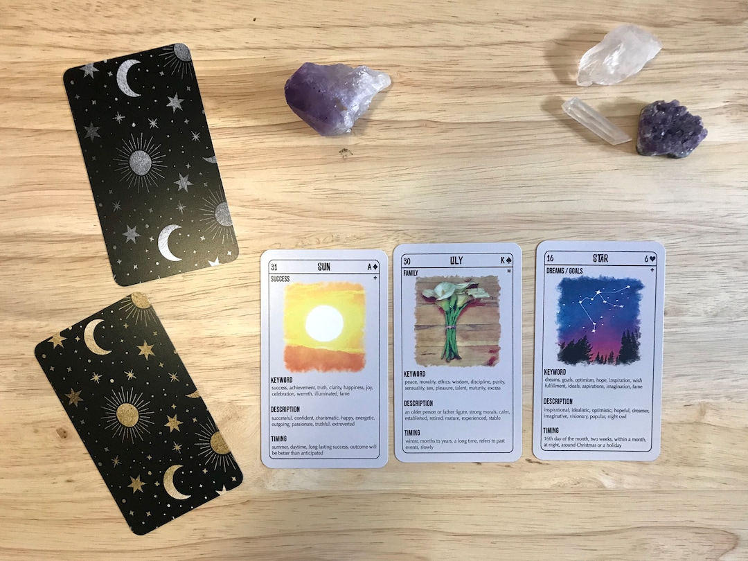 Lenormand Learning Oracle Deck ⎮ Oracle Deck ⎮ Wiccan Tools⎮ Tarot Deck ...