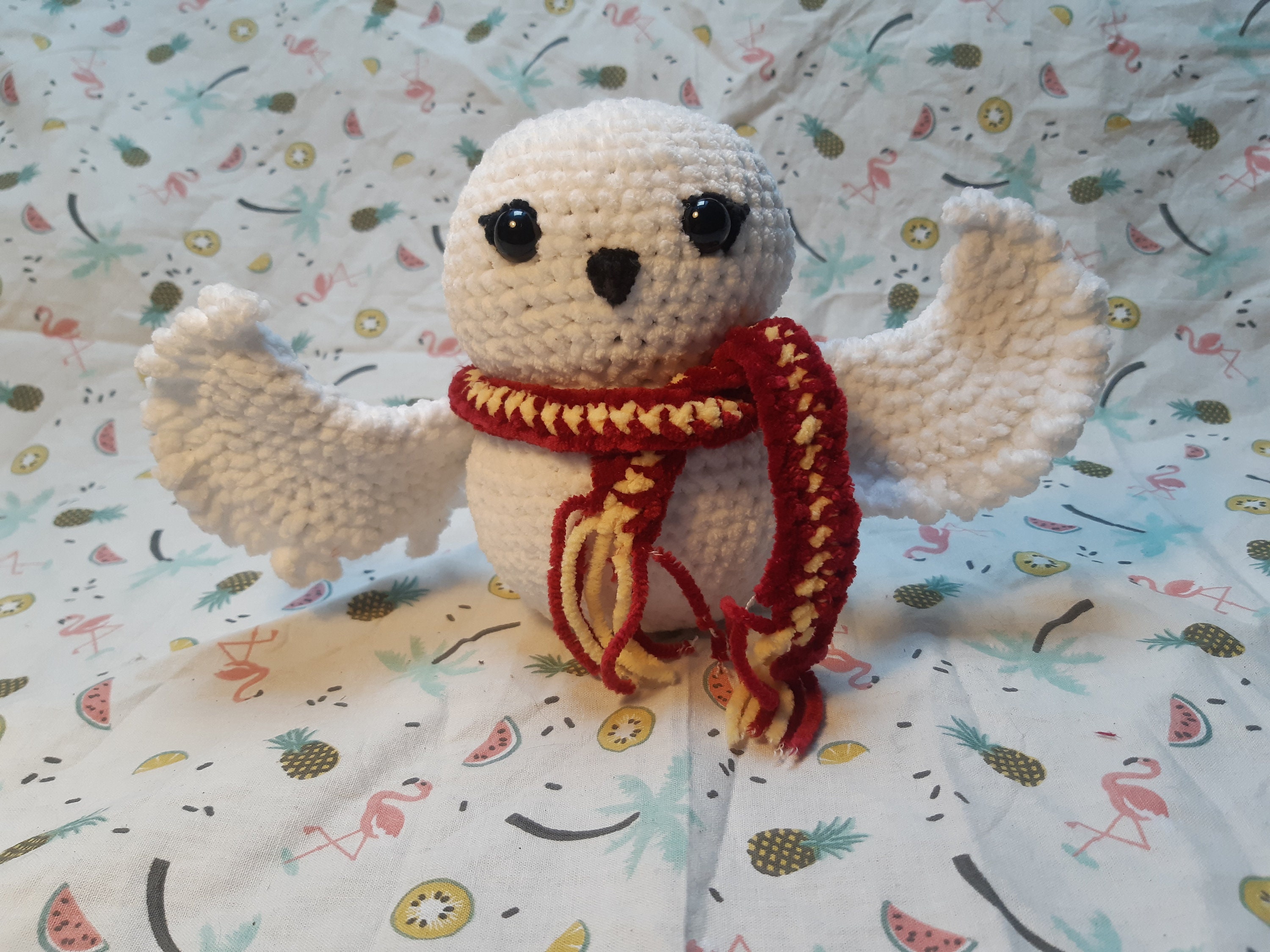 Harry Potter Hedwig White Owl Soft Toy in Customizable Crochet ...