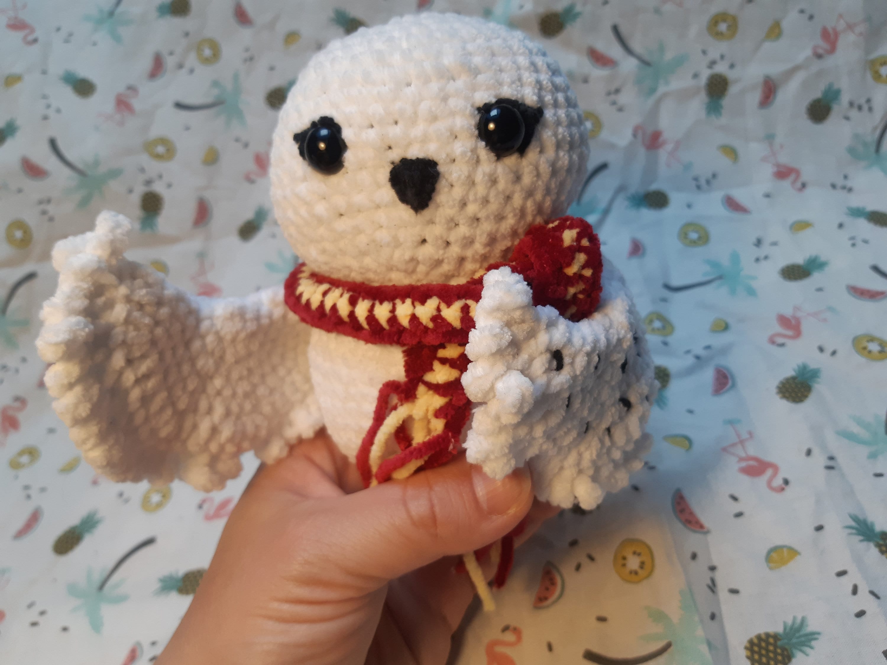 Harry Potter Hedwig White Owl Soft Toy in Customizable Crochet ...