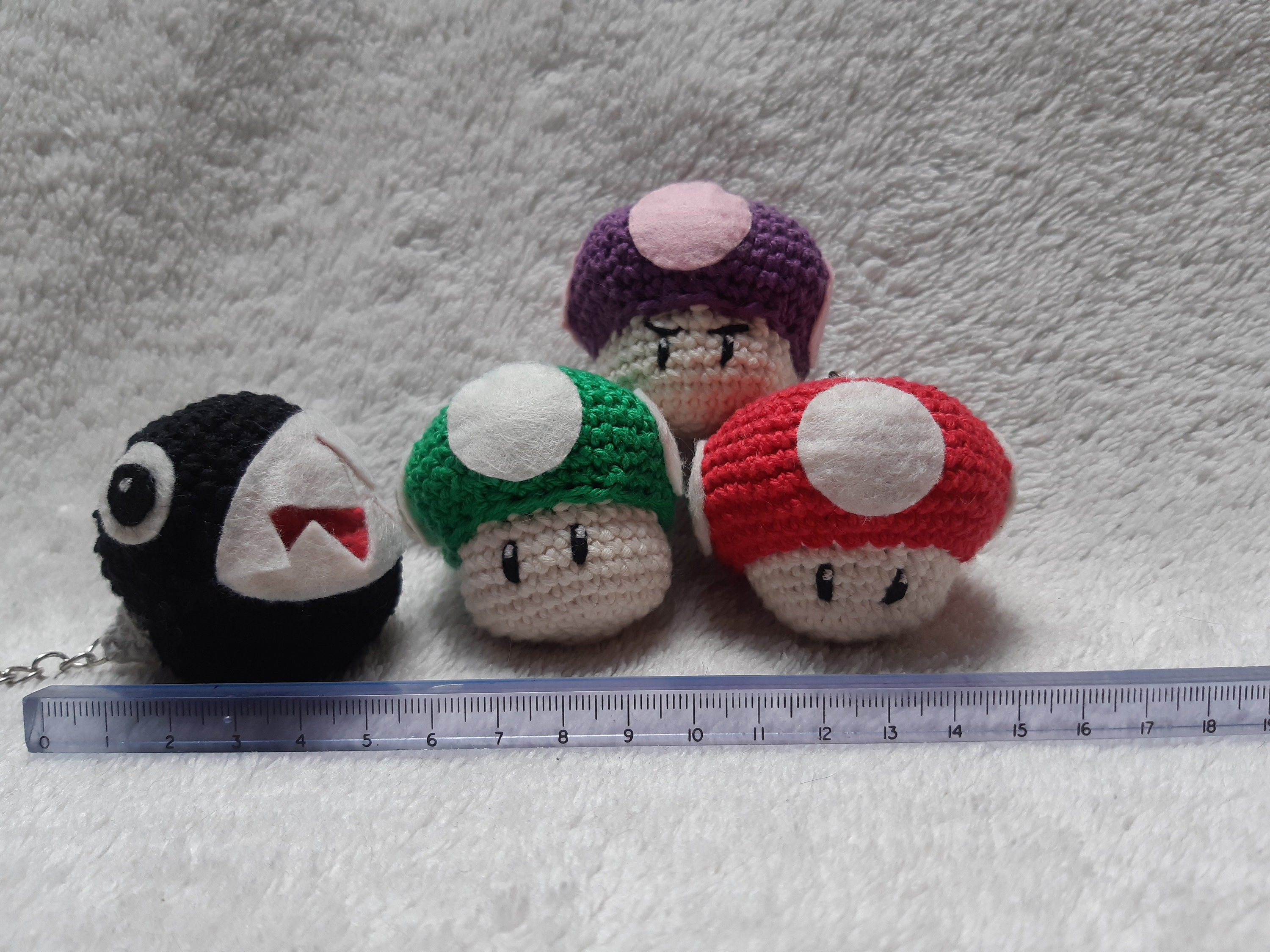 Plush Amigurumi Mario Mushroom Chomp Yoshi Customizable - Etsy