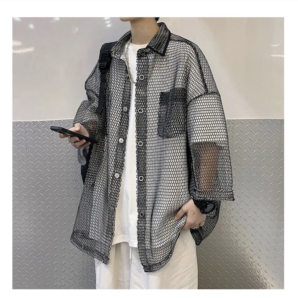 Mens Fishnet Shirt - Buy Online - Etsy