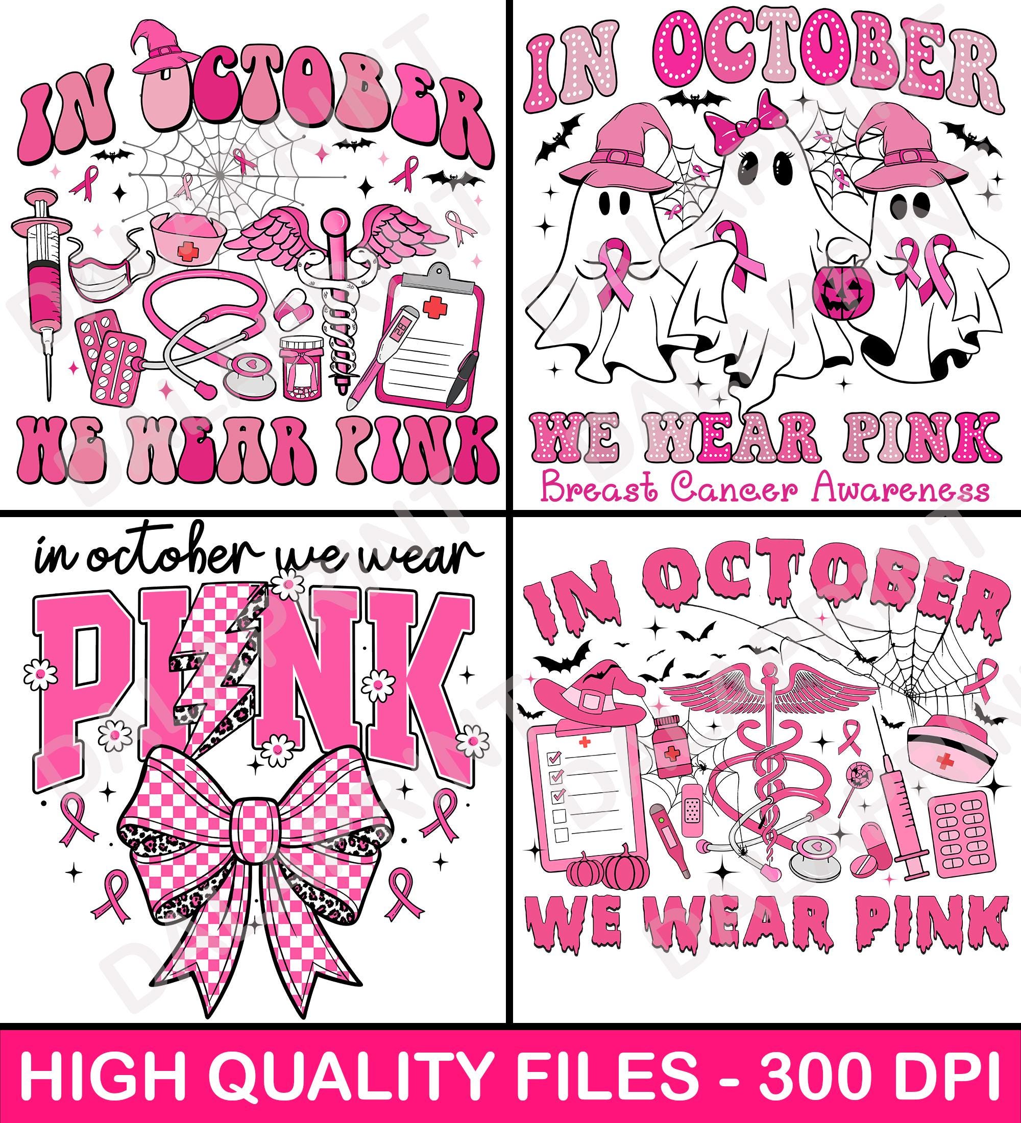 Cute Breast Cancer PNG Design Bundle Cancer Survivor PNG Breast Cancer ...