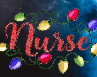 Christmas Lights Nurse Png - Etsy