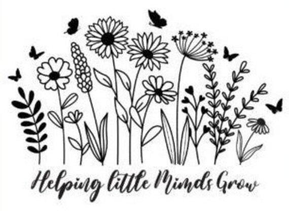 Wildflower Blooms Svg Teacher Svghelping Little Minds Grow - Etsy
