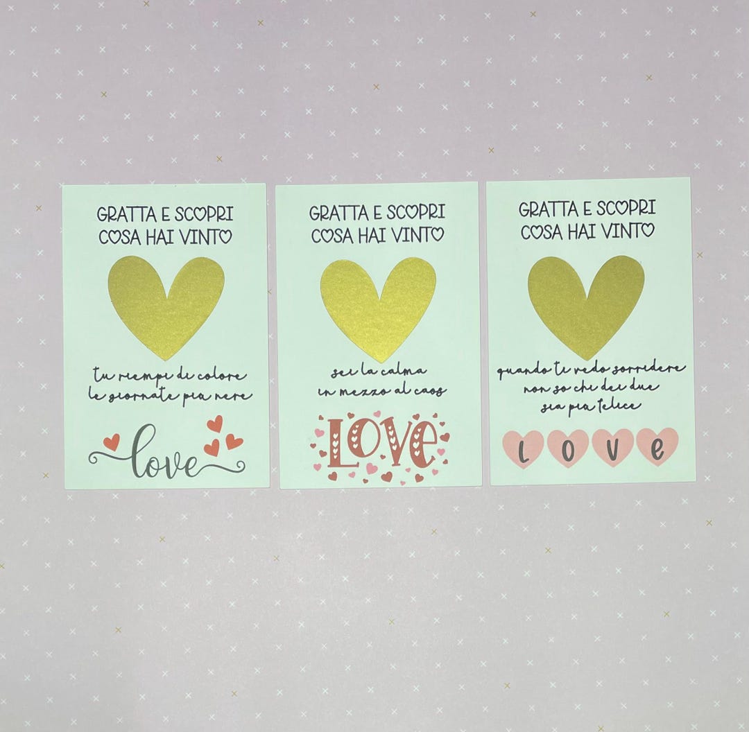 Customizable Scratch Cards for Valentine's Day, Personalized Gifts ...