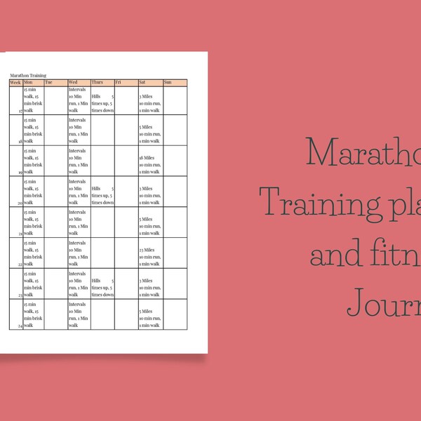 Marathon Training - Etsy