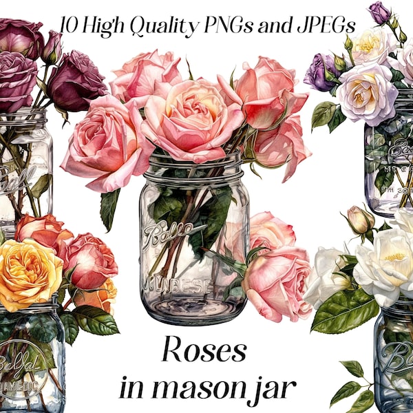 Mason Jar Clipart - Etsy