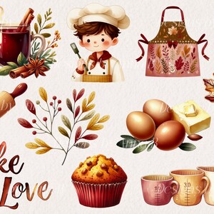 Autumn Baking Clipart, Fall Season, Cooking, Pumpkin Pie, Cooking ...