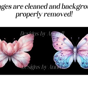 Easter Butterfly Clipart: Watercolor Spring PNG Images (digital ...
