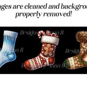 Winter Socks Clipart, Watercolor Cozy Knitted Socks Clip Art, Png ...