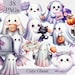 Watercolor Cute Halloween Clipart Bundle, Pastel Spooky Clip Art ...