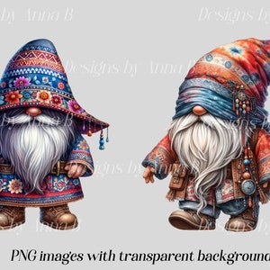 Watercolor Boho Gnome Clipart: 13 PNG Files (digital Download) - Etsy
