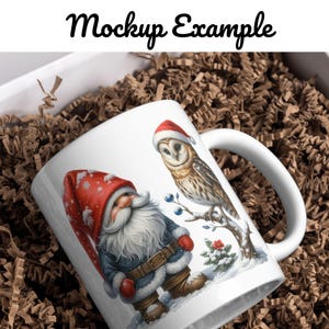 Gnome With Christmas Animals Clipart - Festive Gnome PNG, Holiday ...