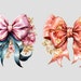 Watercolor Shabby Chic Bow Clipart, 10 High Quality PNG Files, Bow ...