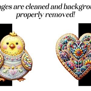 Watercolor Easter Biscuits Clipart, 10 High Quality PNG Files, Cute ...