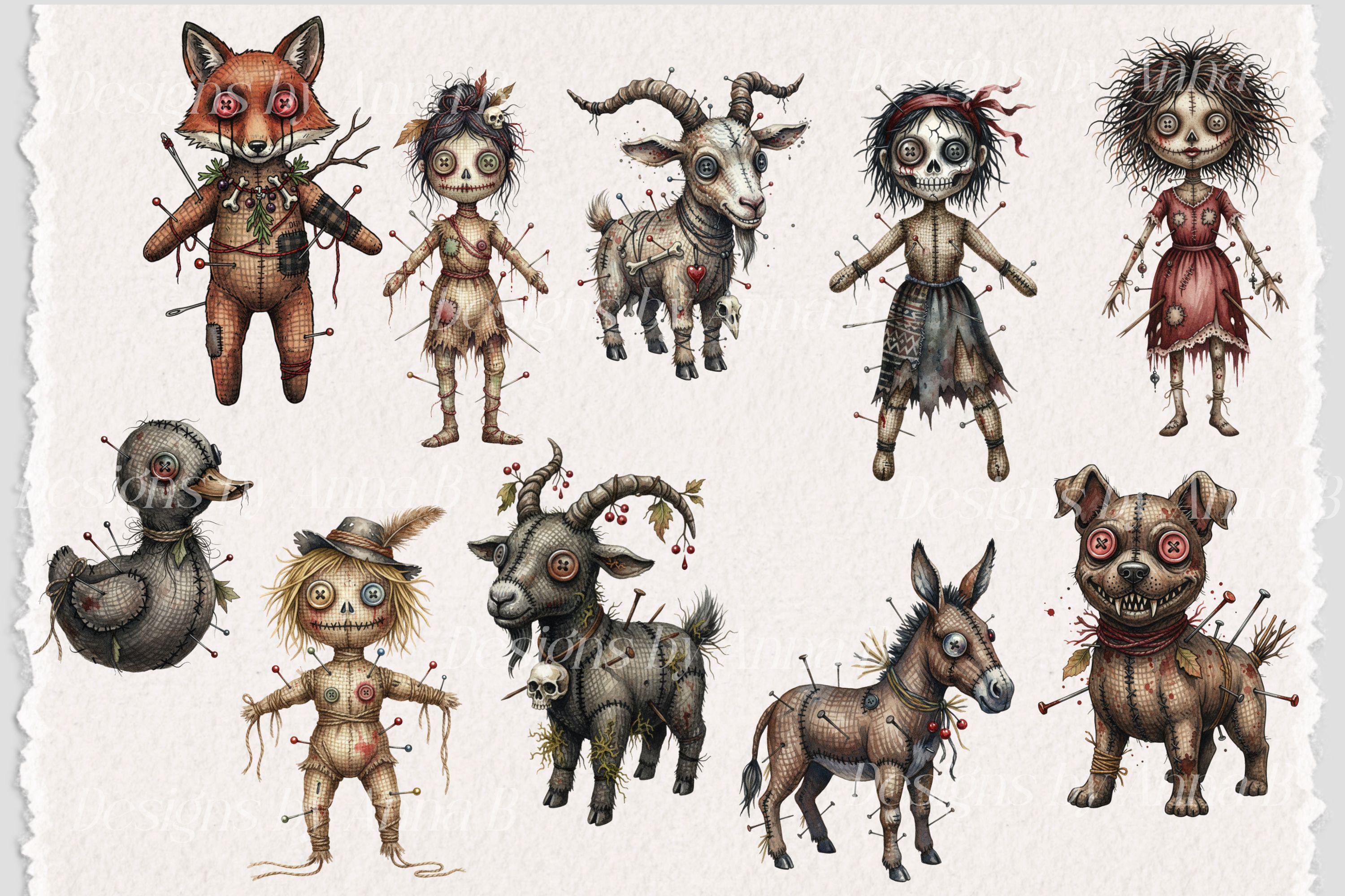 Voodoo Animals Clipart Set, Spooky Gothic Pngs (digital Download) - Etsy
