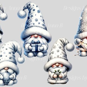Watercolor Christmas Gnomes Clipart: Festive Winter Graphics (digital ...