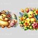 Easter Duckling Clipart, Watercolor Spring Duck Clip Art, Png, Cute ...