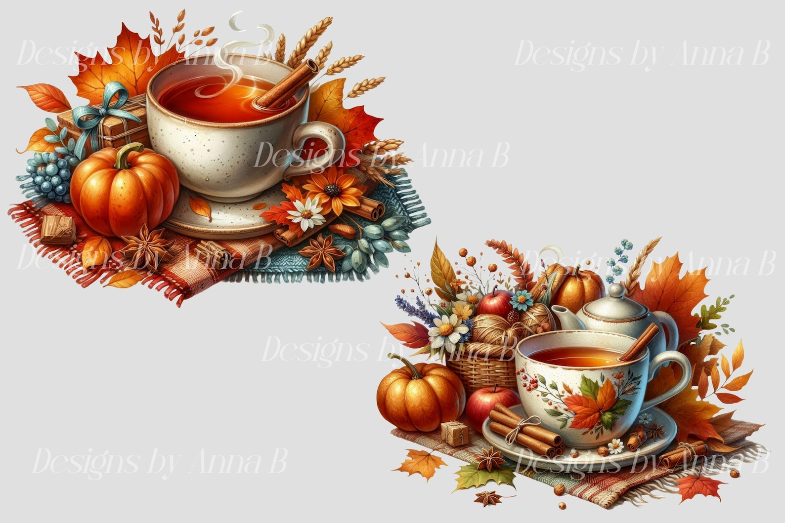 Autumn Drink Clipart: 12 Cozy PNG Files (digital Download) - Etsy